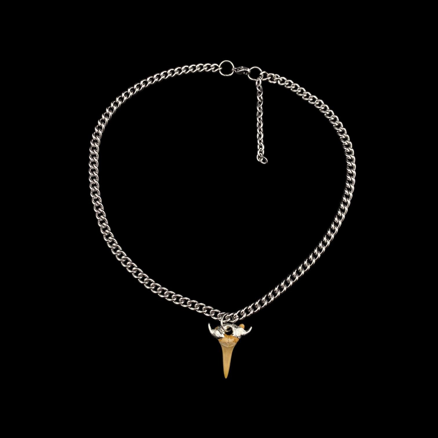 Spiky Shark Tooth Pendant Handmade Liquid Metal Thorn Necklace ...