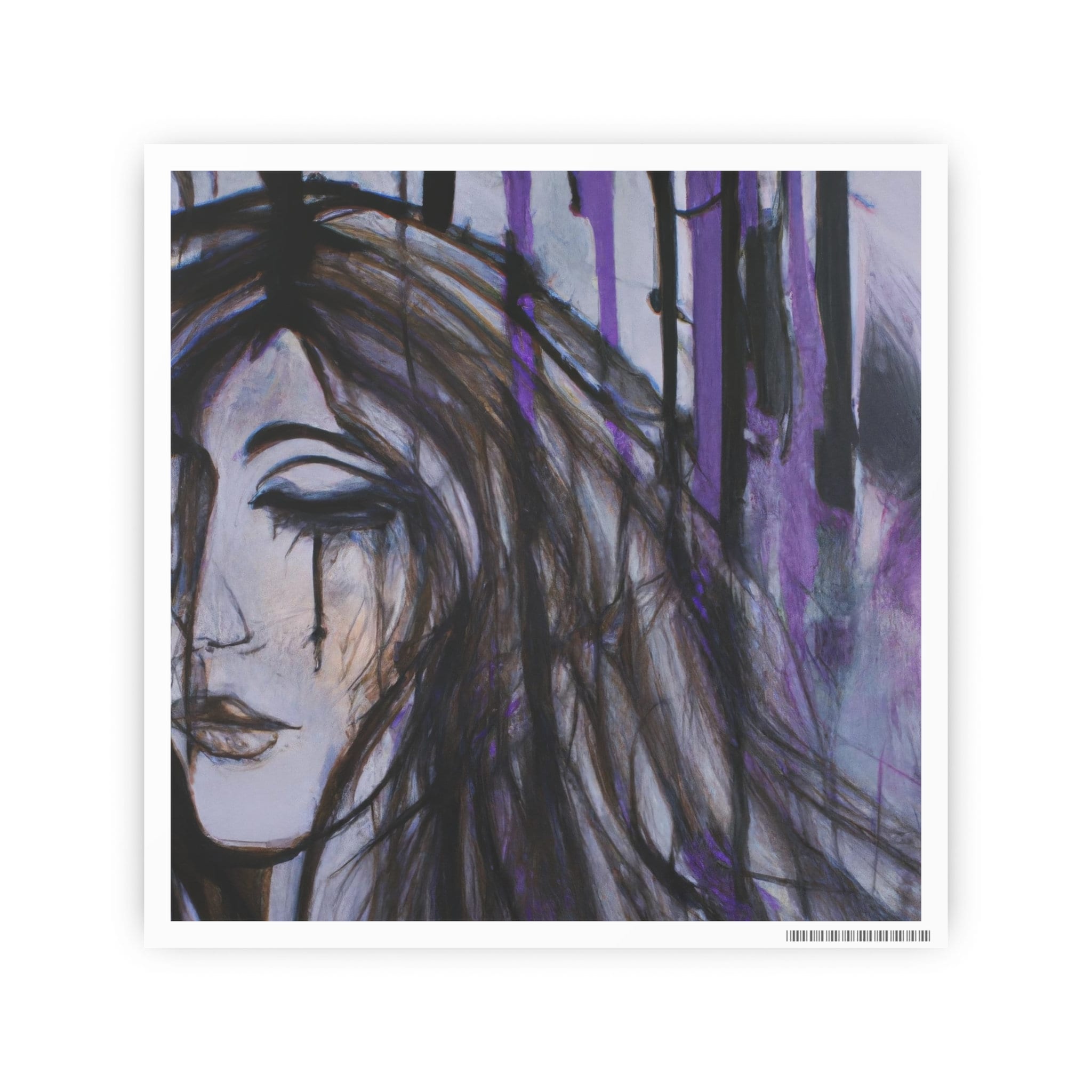 Emo Crying Girl With Teary Eyes Photo Art Paper Posters - Etsy Canada