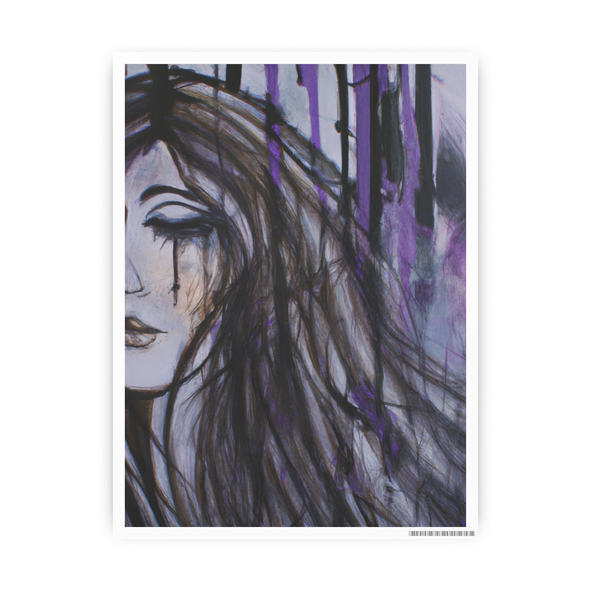 Emo Crying Girl With Teary Eyes Photo Art Paper Posters - Etsy Canada