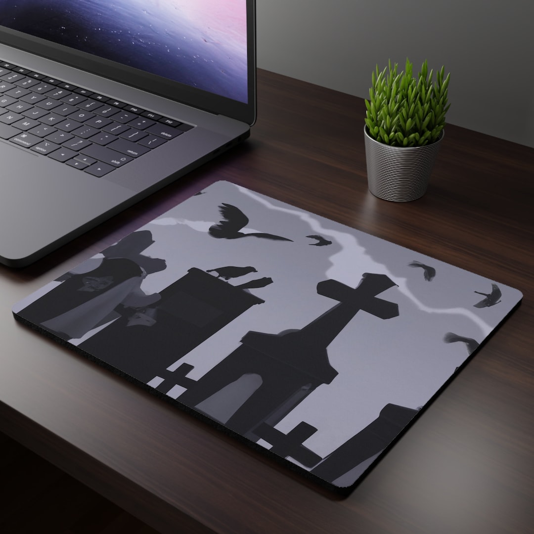 Ravens Over Tombstones in a Gothic Graveyard Rectangular Mouse Pad - Etsy