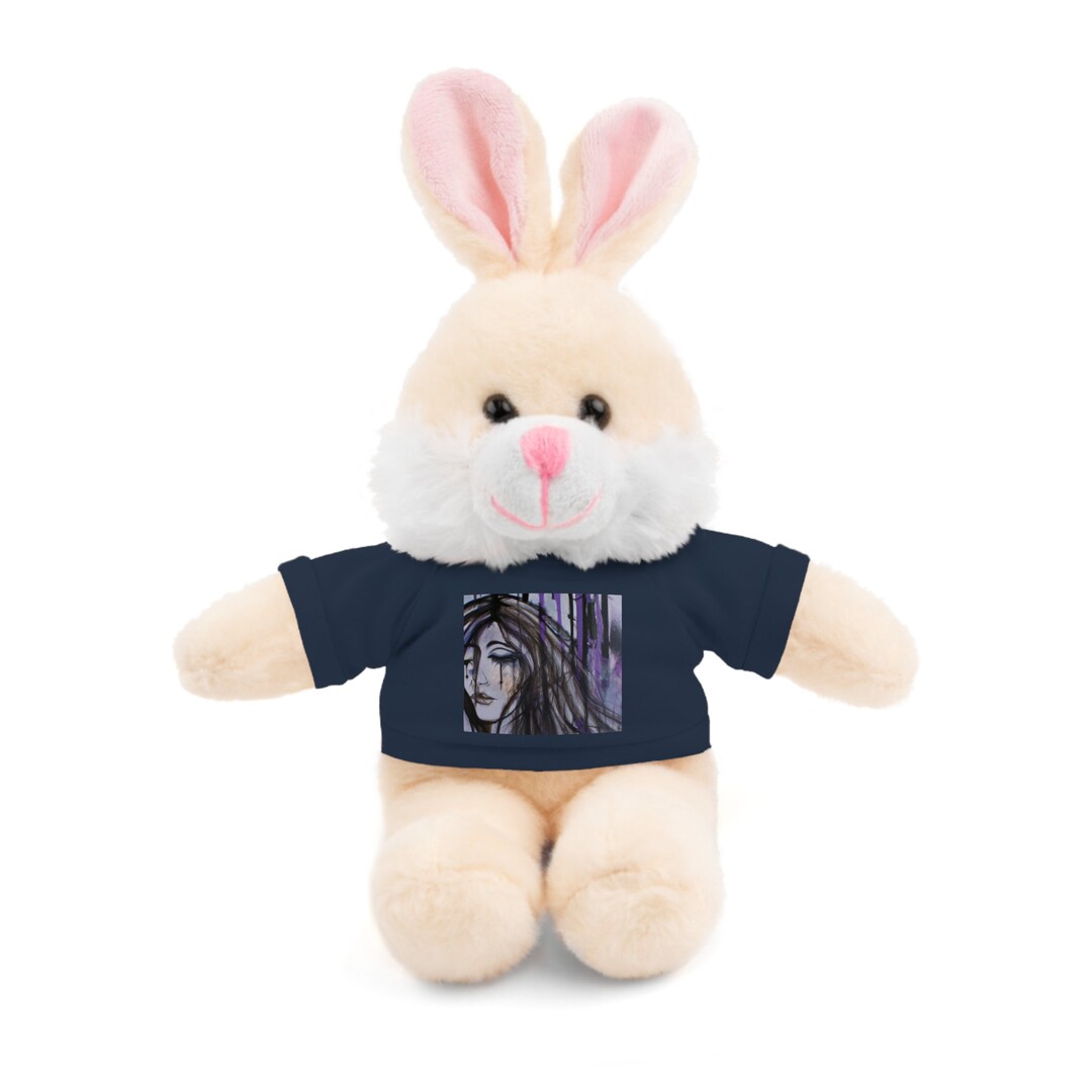 Emo Crying Girl With Teary Eyes Stuffed Animals With Tee - Etsy