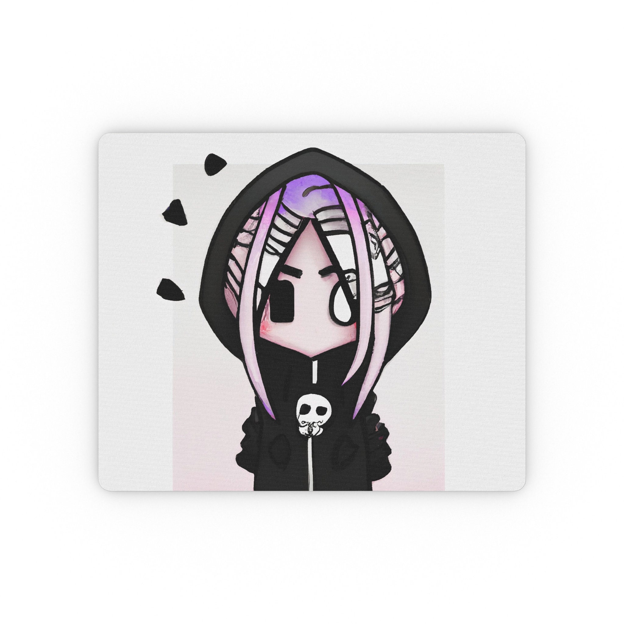 Chibi Kawaii Emo Girl A Rectangular Mouse Pad - Etsy