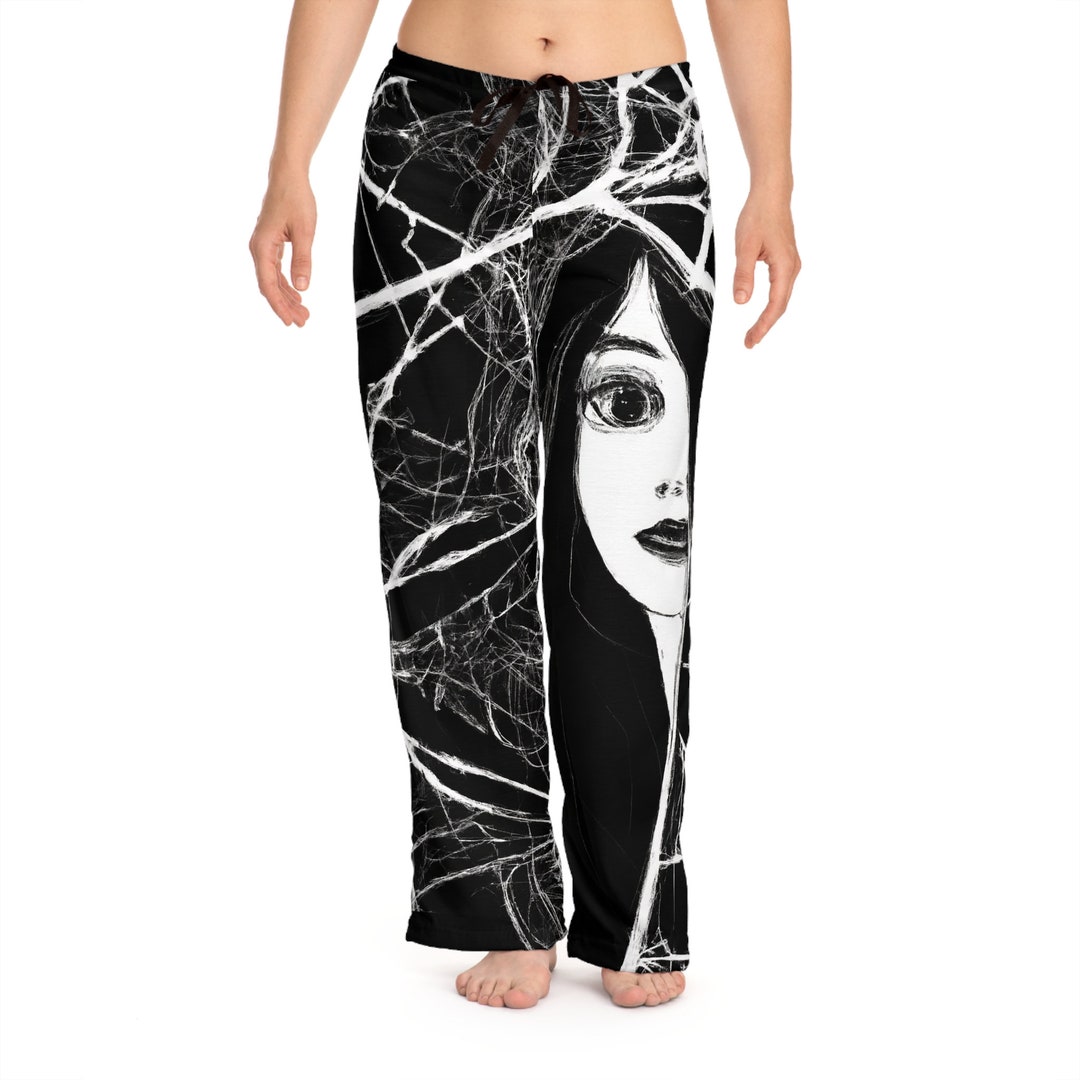 Emo Dark Spider Web Girl Women's Pajama Pants (AOP) - Etsy