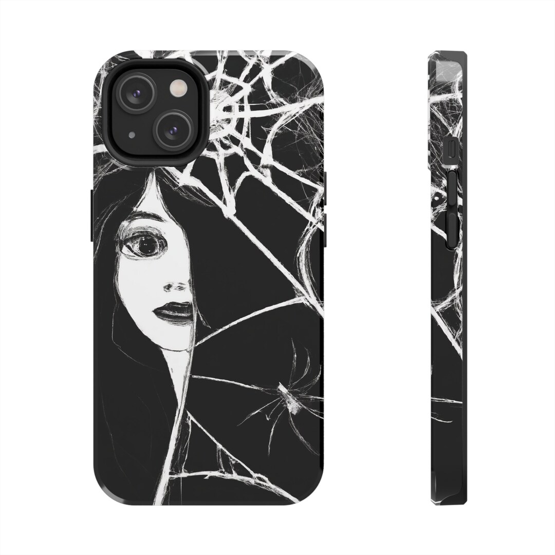 Emo Dark Spider Web Girl Tough Phone Cases - Etsy
