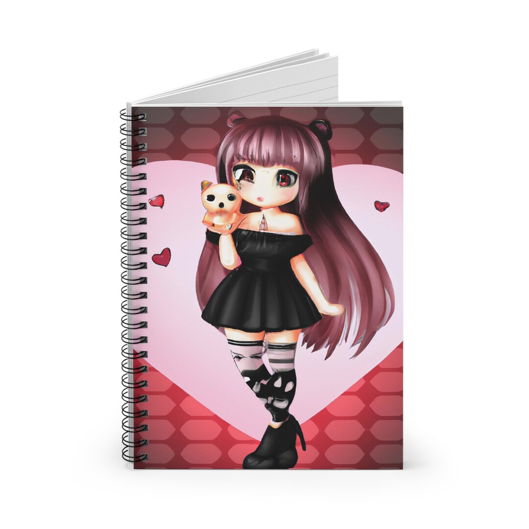 Emo Kawaii Chibi Girl in Stockings and Heels Loving Her Cute Plush ...