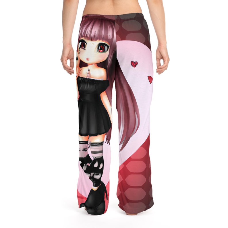 Emo Kawaii Chibi Girl in Stockings and Heels Loving Her Cute Plush ...