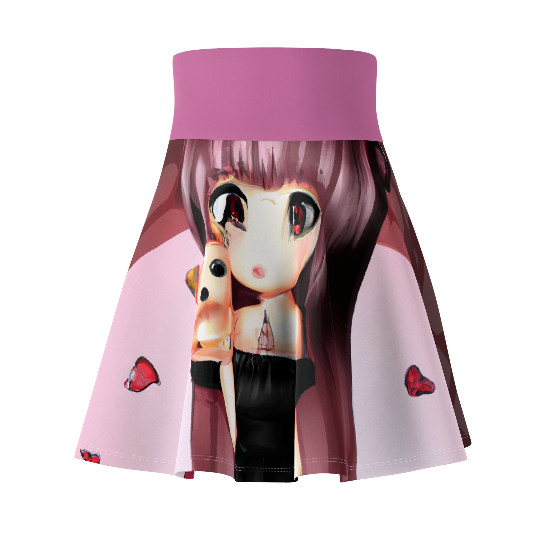 Emo Kawaii Chibi Girl in Stockings and Heels Loving Her Cute Plush ...