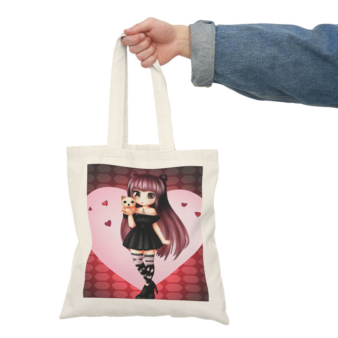 Emo Kawaii Chibi Girl in Stockings and Heels Loving Her Cute Plush ...