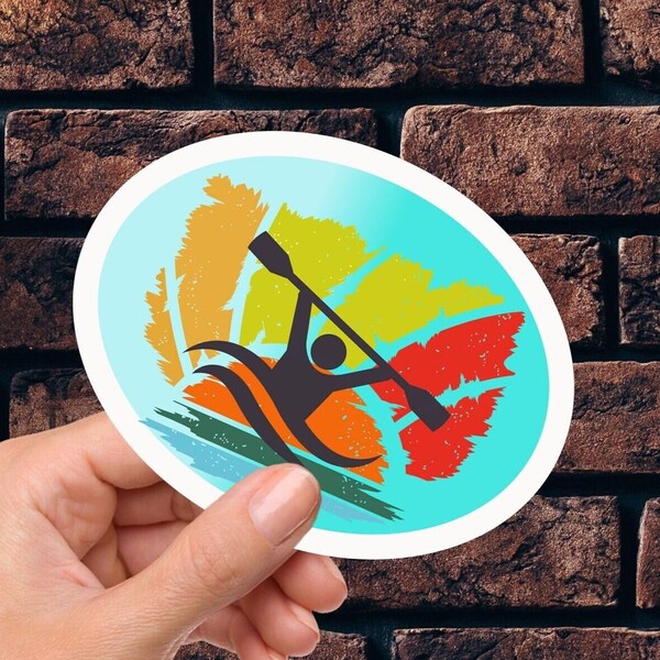 Retro Sun and Ocean Sticker - Etsy