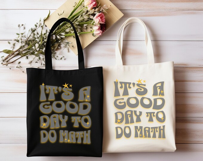 Math Teacher Tote Bag Featuring Mathematical Formulas and Charts ...