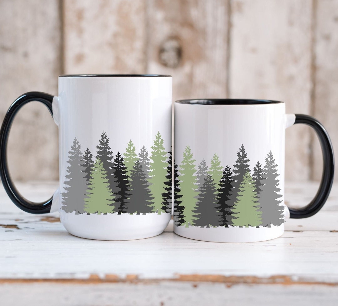 Pine Trees Mug, Perfect for Forest Lovers,forest Mug,backpacker Gift ...
