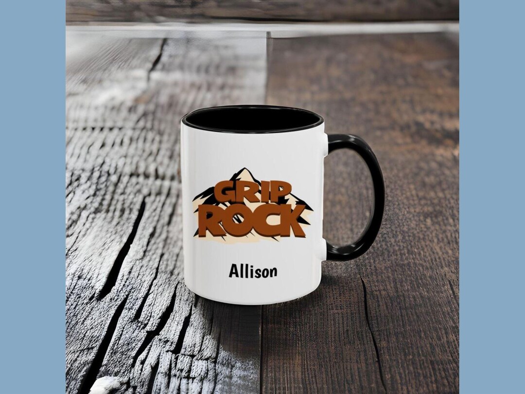 Rock Climbing Enthusiast Mug Grip the Rocks Design,mountain Climber ...