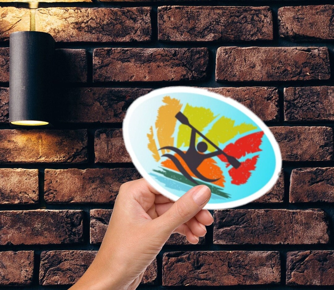 Colorful Retro Sun Kayak Sticker Waterproof-aesthetic Adventure Sticker ...