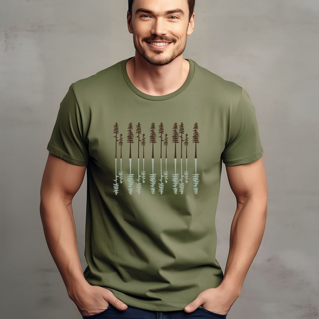 Forest Trees Shirt,towering Trees Shirt,woodland Pine Trees,pine Tree ...