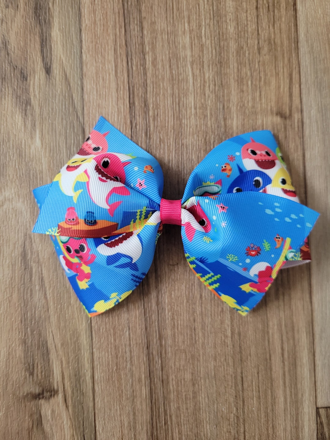 Baby Shark Inspired Bow, Hair Bow for Girls, Boutique Bow, Big Bow ...