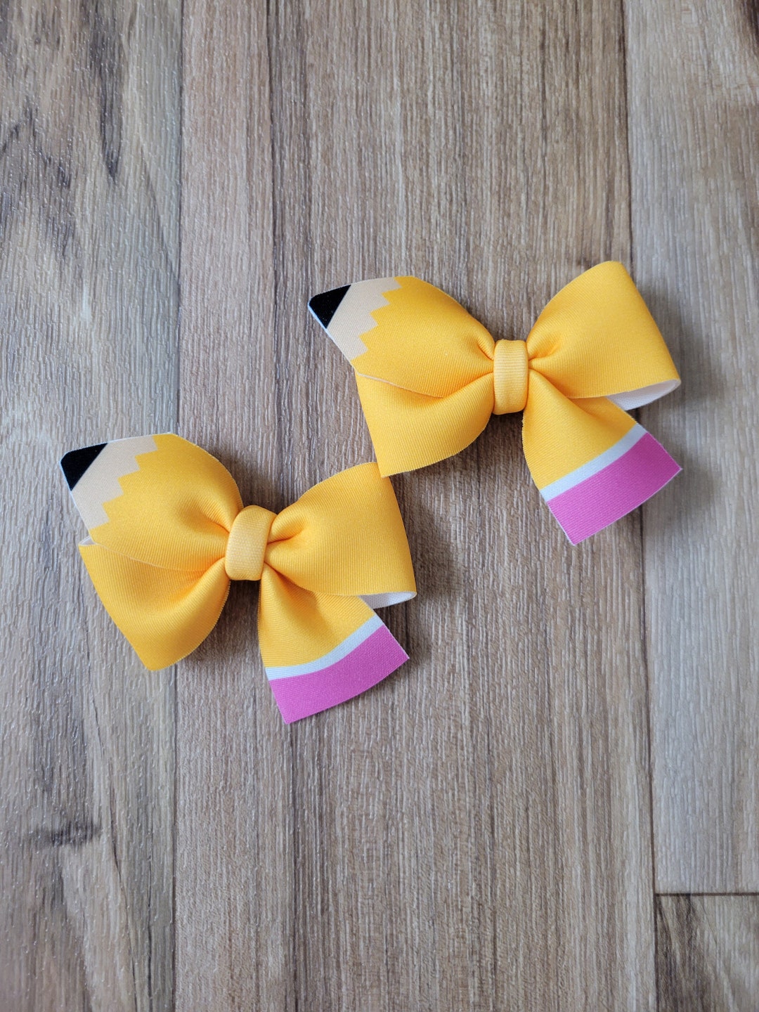 Pencil Bows, Mini Pencil Piggies, Back to School Bows, Neoprene Fabric ...