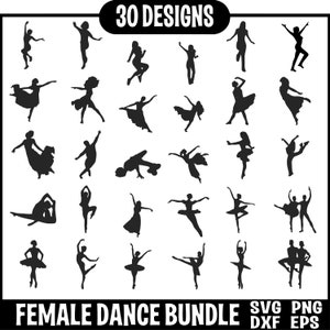 Female Dance Svg Bundle, Dance Svg Bundle, Dance Svg, Dance Team Svg ...