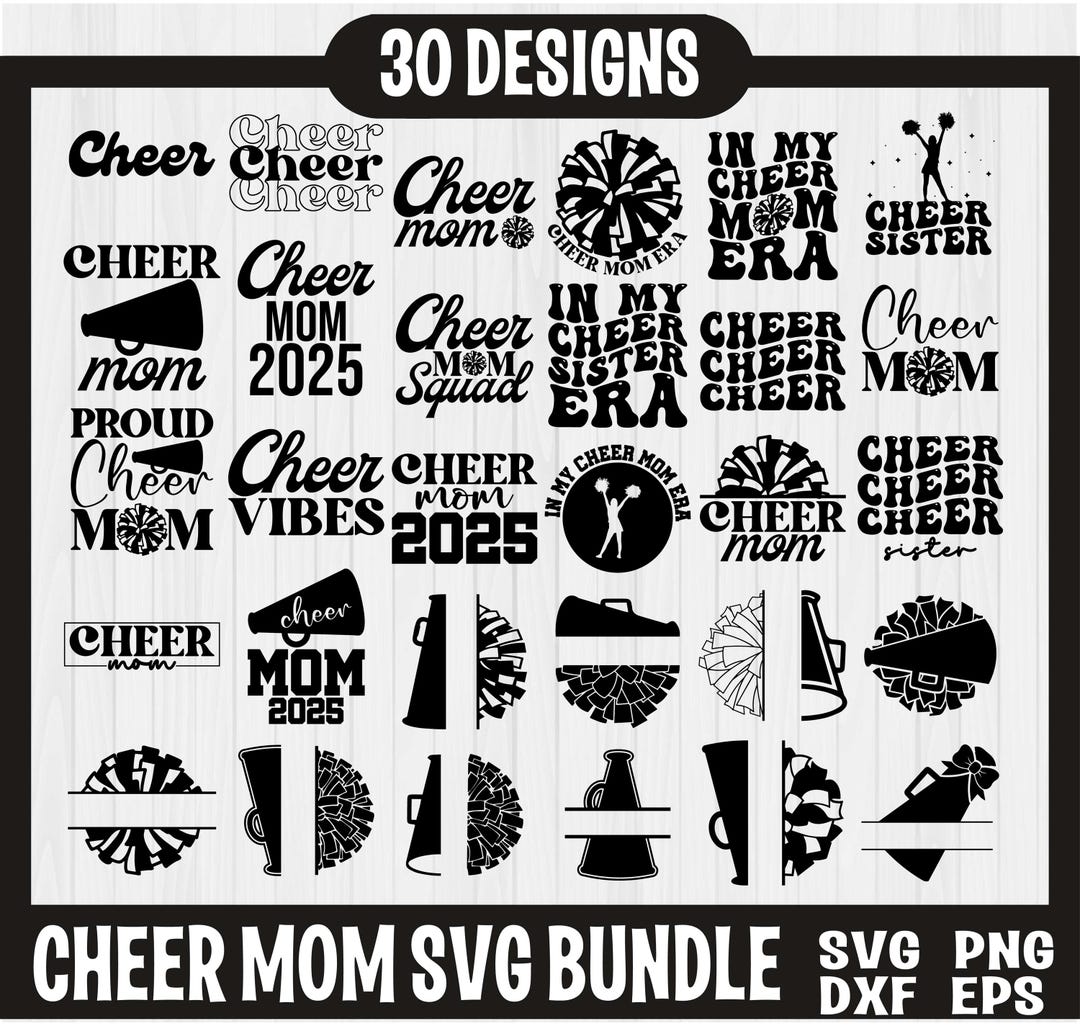 Cheer Mom Svg Bundle, Cheer Life Svg, Cheerleader Svg, Cheer Mom Svg ...
