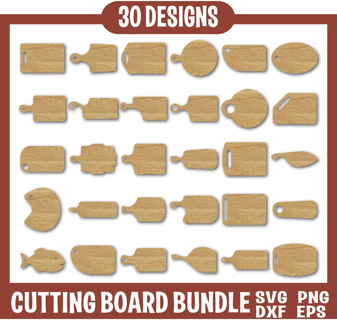 Cutting Board Svg Bundle, Cheese Board, Laser Cut File, Cutting Board ...