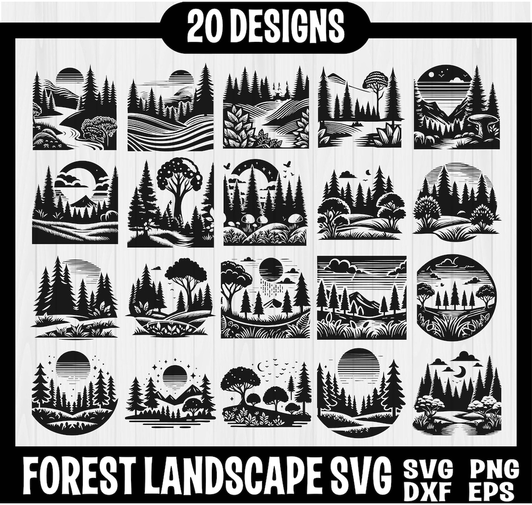 Landscape Svg, Forest Svg, Adventure Svg, Outdoor Svg, Deer Svg, Nature ...