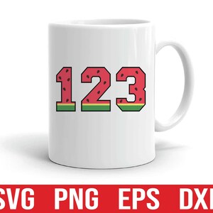 Watermelon Letters and Numbers Svg Bundle, Watermelon Svg, Watermelon ...