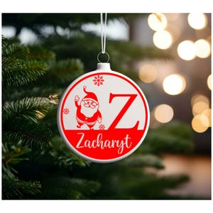 Round Christmas Monogram SVG, Christmas Bauble Ornament SVG, Christmas ...