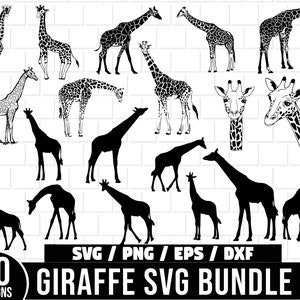 Giraffe SVG Bundle, Giraffe SVG, Africa Animal Svg, Giraffe Head ...