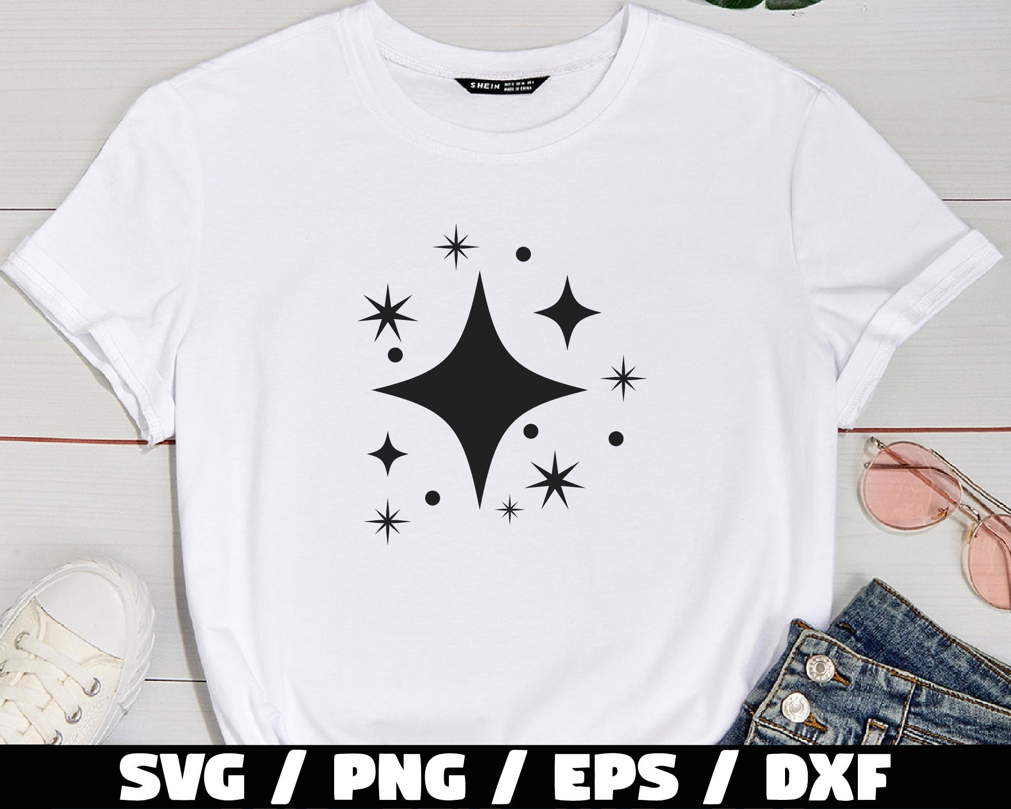 Sparkle Stars Svg Bundle, Star Cut File, Stars Vector, Sky Svg, Celestial Night Sky Svg, Sparkle ...