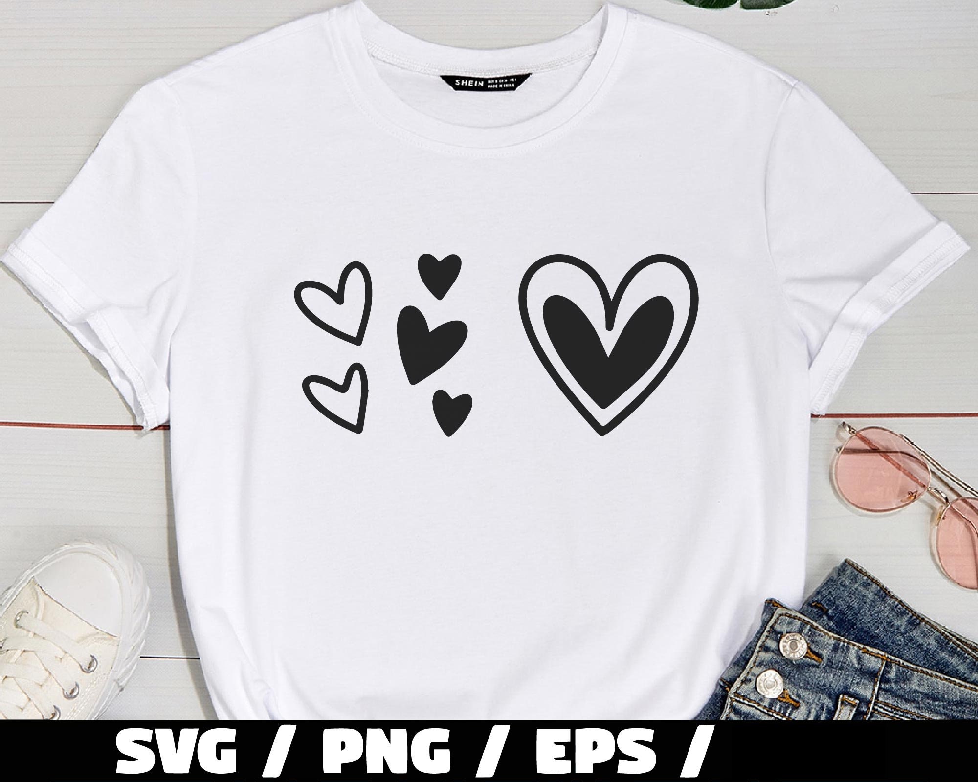 Heart Svg Bundle, Hand Drawn Heart Svg, Heart Svg, Doodle Heart Svg ...