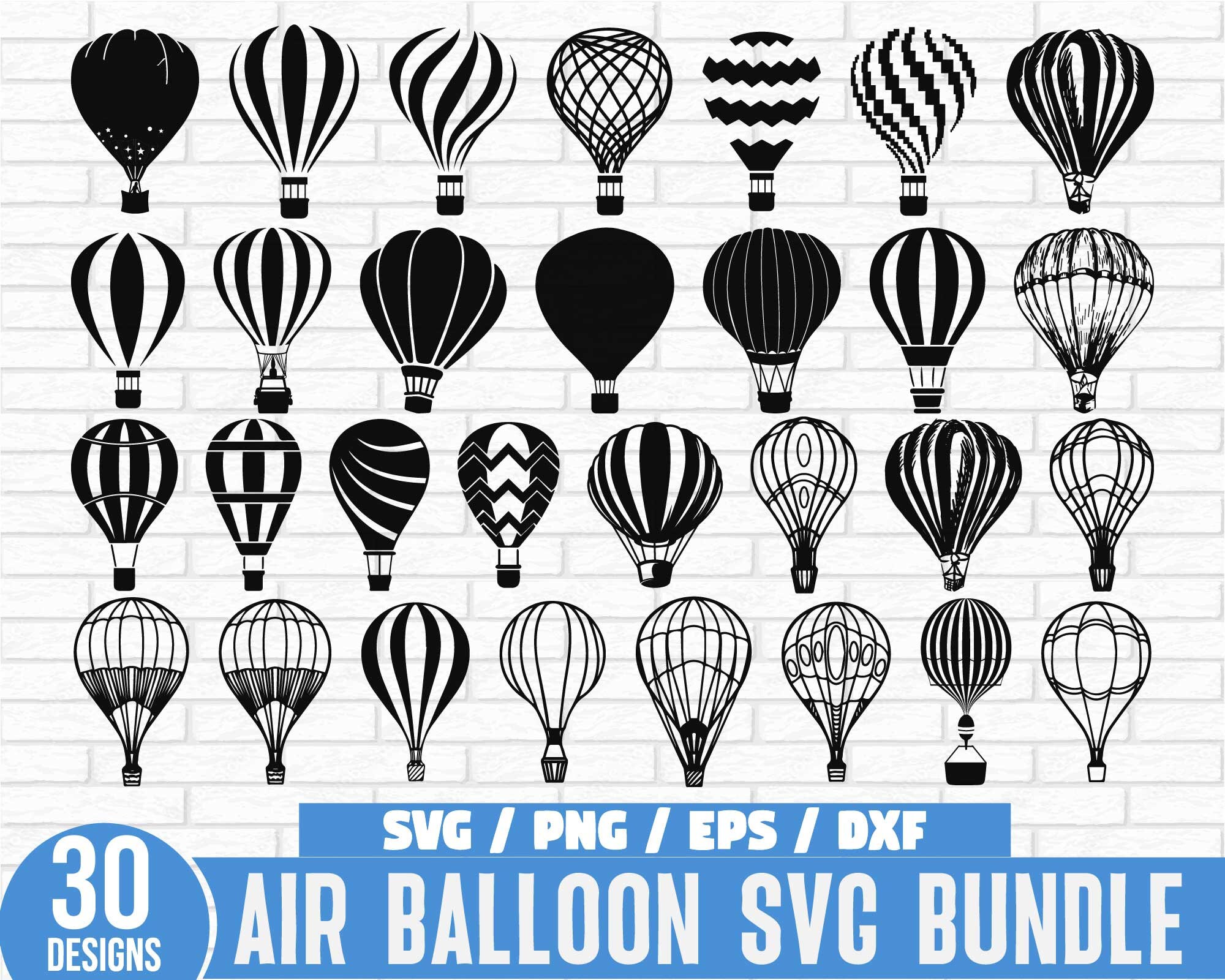 Hot Air Balloon SVG Bundle, Air Balloon Svg, Air Balloon Png, Air ...