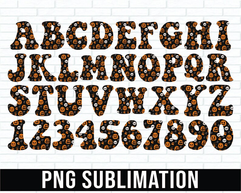 Halloween Alphabet Png File Halloween Png Alphabet Png ABC - Etsy