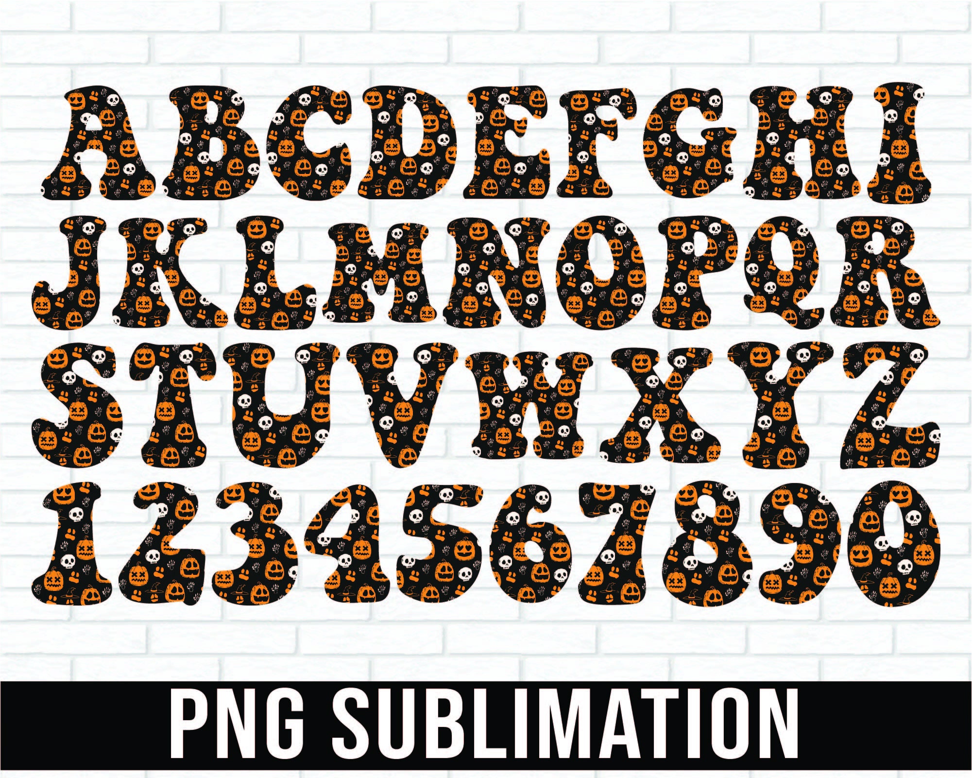 Halloween Alphabet Png File Halloween Png Alphabet Png ABC - Etsy