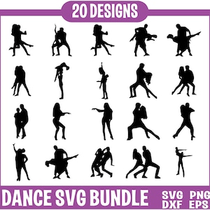 Dancing Couple Svg Bundle, Couple Cut File, SVG Files for Cricut ...