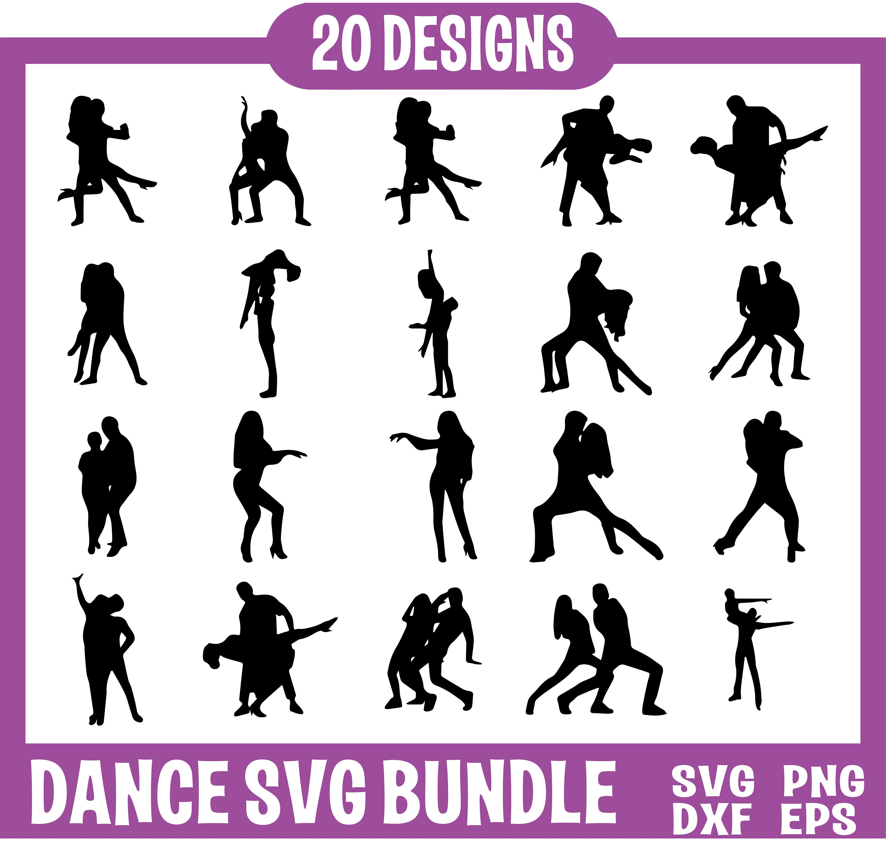 Dancing Couple Svg Bundle, Couple Cut File, SVG Files for Cricut ...