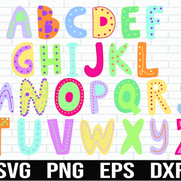 Alphabet Svg - Etsy