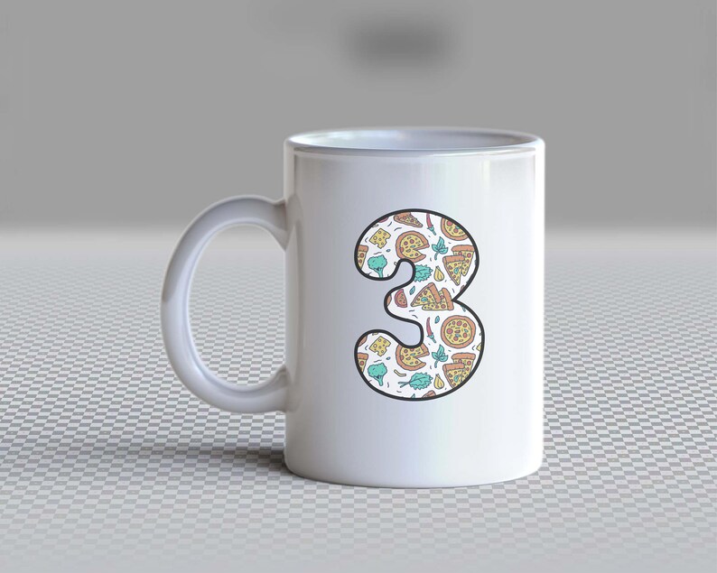 Pizza Doodle Alphabet and Numbers Sublimation Clipart PNG Bundle, Pizza ...