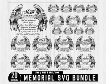 Memorial Png Bundle, in Loving Memory Png, Angel Wings Png, Memory Png ...