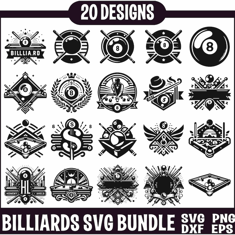 Billiards Svg - Etsy