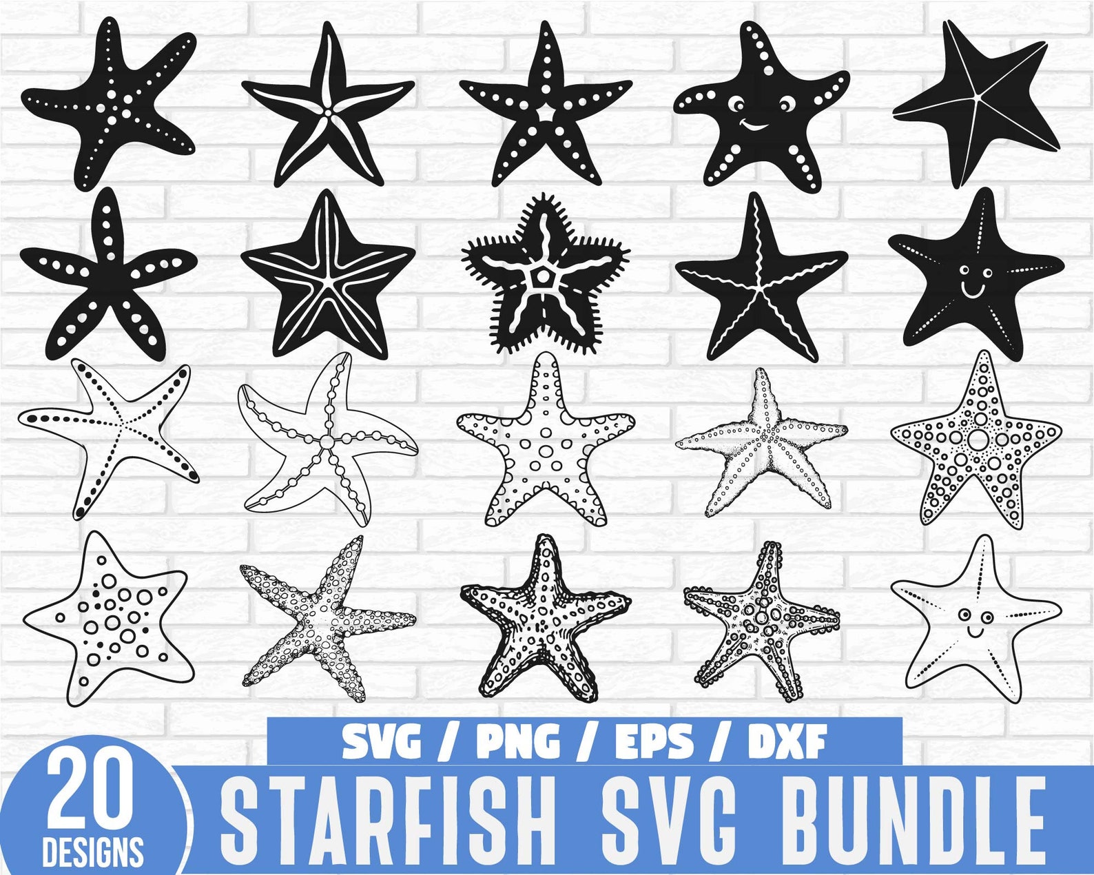 Starfish SVG Bundle, Beach Svg, Ocean Svg, Starfish SVG, Starfish ...