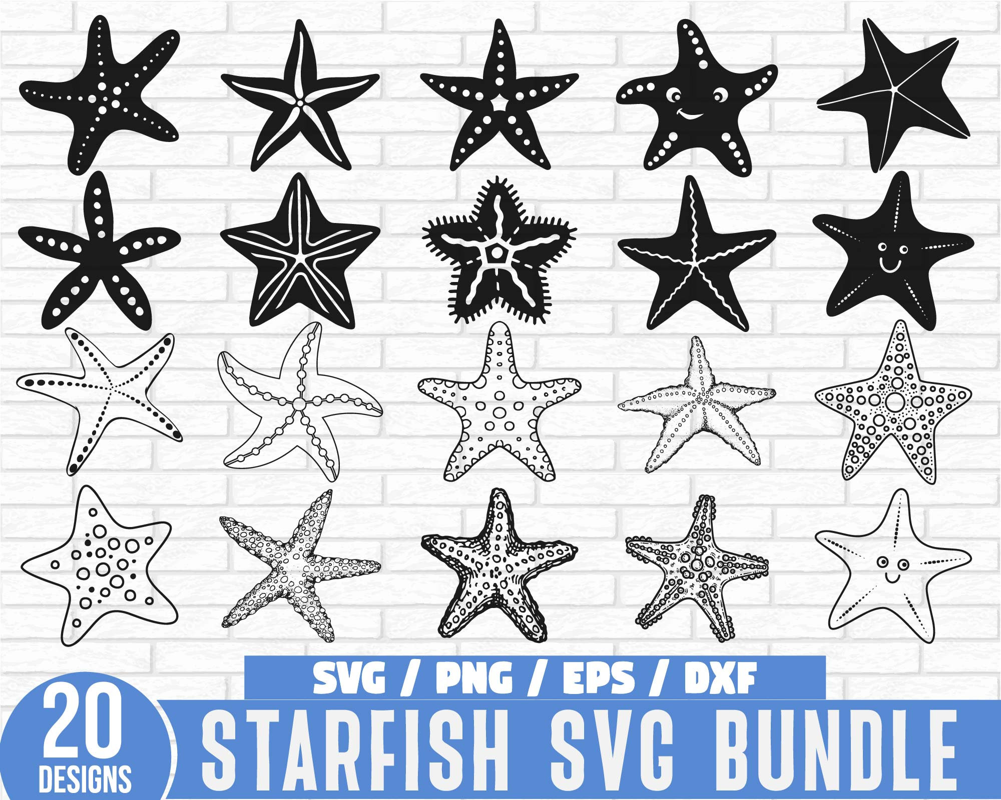 Starfish SVG Bundle, Beach Svg, Ocean Svg, Starfish SVG, Starfish ...