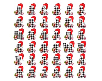 Christmas Alphabet PNG Christmas Letters Numbers Clipart Santa Alphabet ...