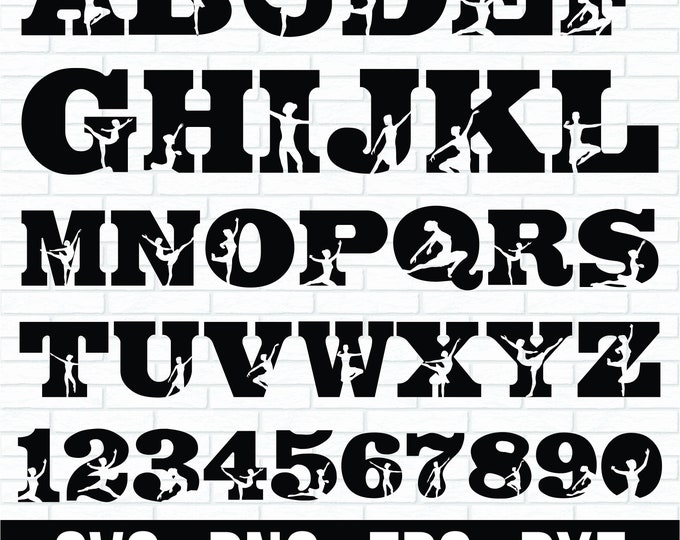 Dance Font SVG - Jazz Ballet Cricut - Alphabet Svg Files for Cricut ...