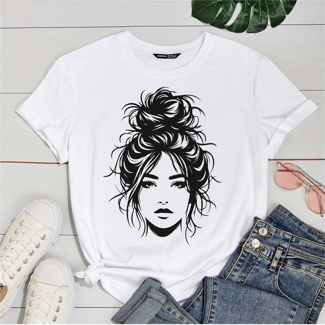 Messy Bun Svg Bundle, Women Face Svg, Female Svg, Braid Svg, Women Hair ...