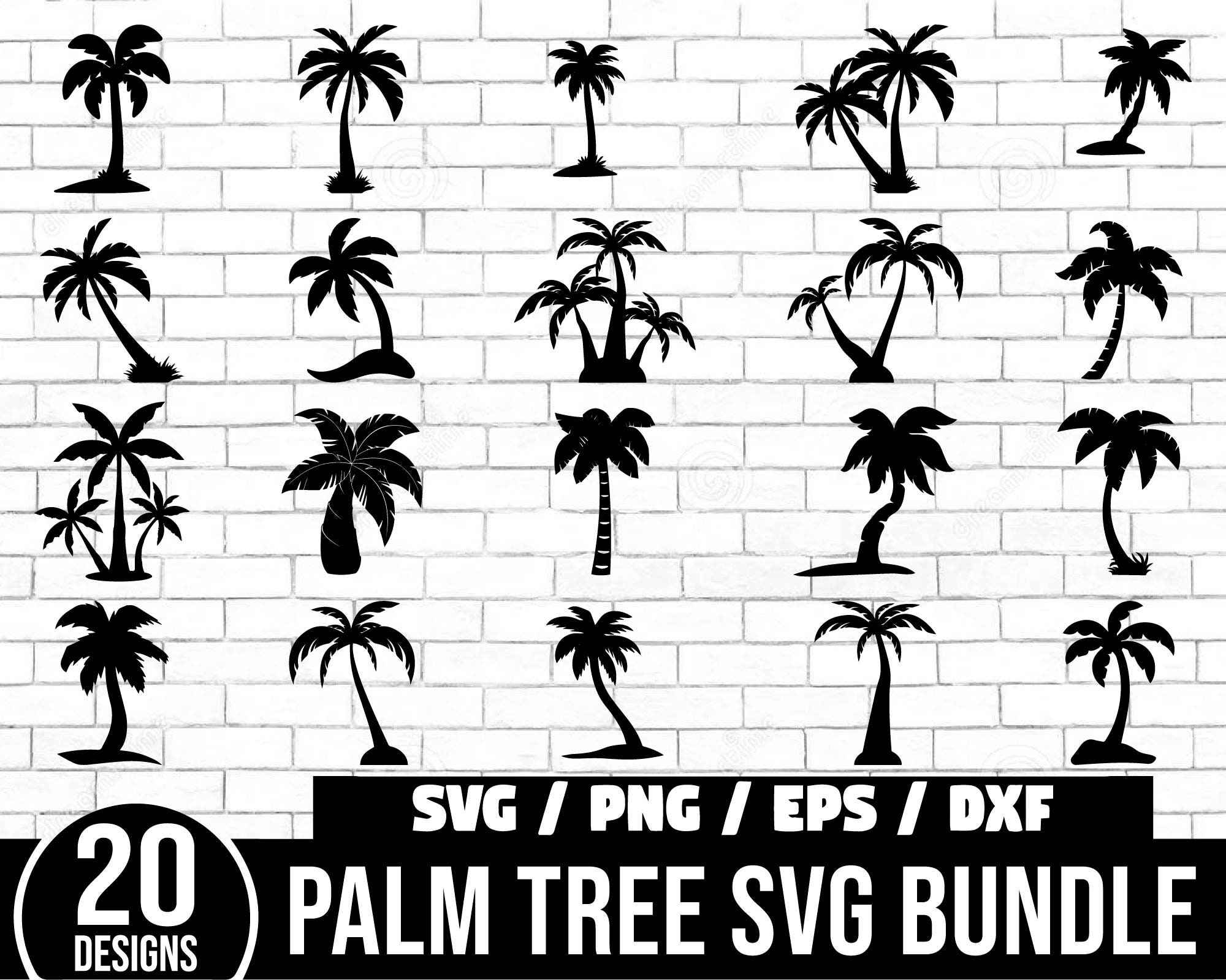 Palm Tree SVG Bundle, Palm Tree Clipart, Palm Tree SVG Cut Files for ...