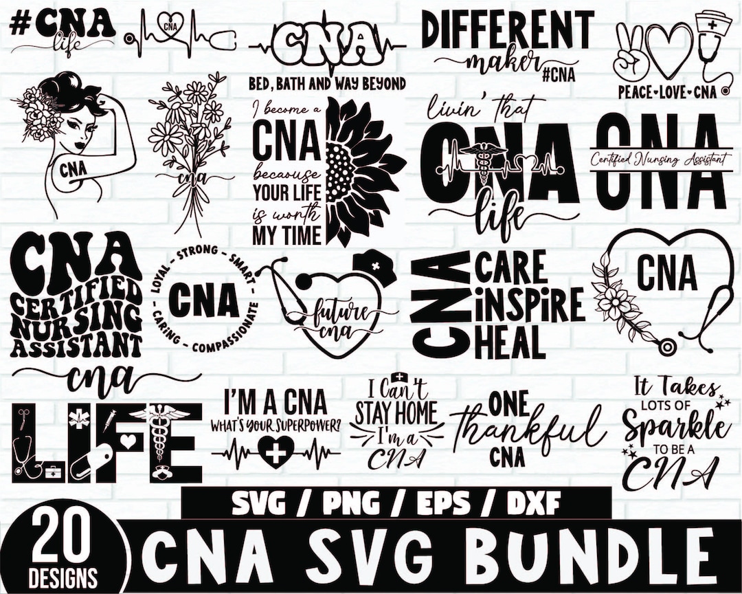 Cna Svg Bundle, Nurse Assistant Svg, CNA Life Svg, Cna Svg Stethoscope ...