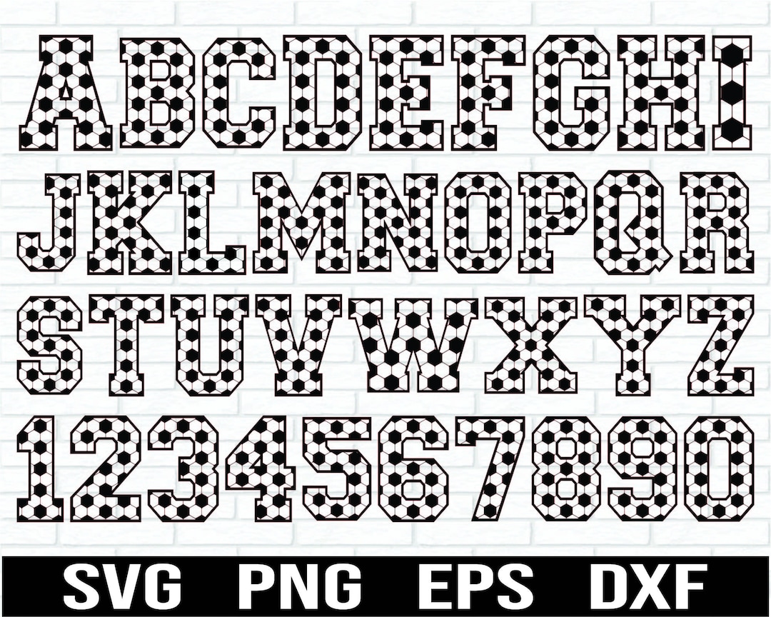 Soccer Alphabets and Numbers SVG, Soccer Svg, Soccer Mom Svg, Soccer ...