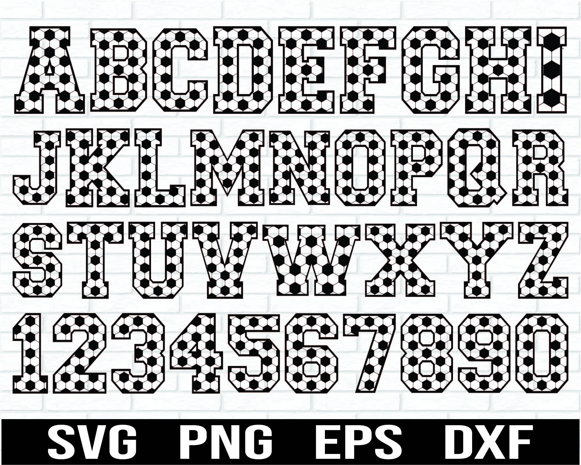 Soccer Alphabets and Numbers SVG, Soccer Svg, Soccer Mom Svg, Soccer ...