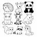 Cute Forest Animals Svg Bundle, Woodland Animals Svg, Animal Doodle SVG ...