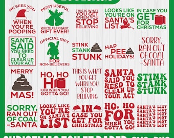 Christmas Toilet Svg Bundle, Christmas Toilet Paper Svg, Christmas ...