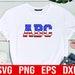 USA Flag Letters and Numbers Svg America Alphabet American - Etsy